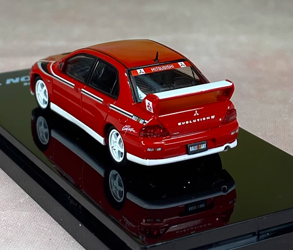 HJ 1:64 JDM Red Evolution EVO VII Lancer Sports Model Diecast Metal Ca ...