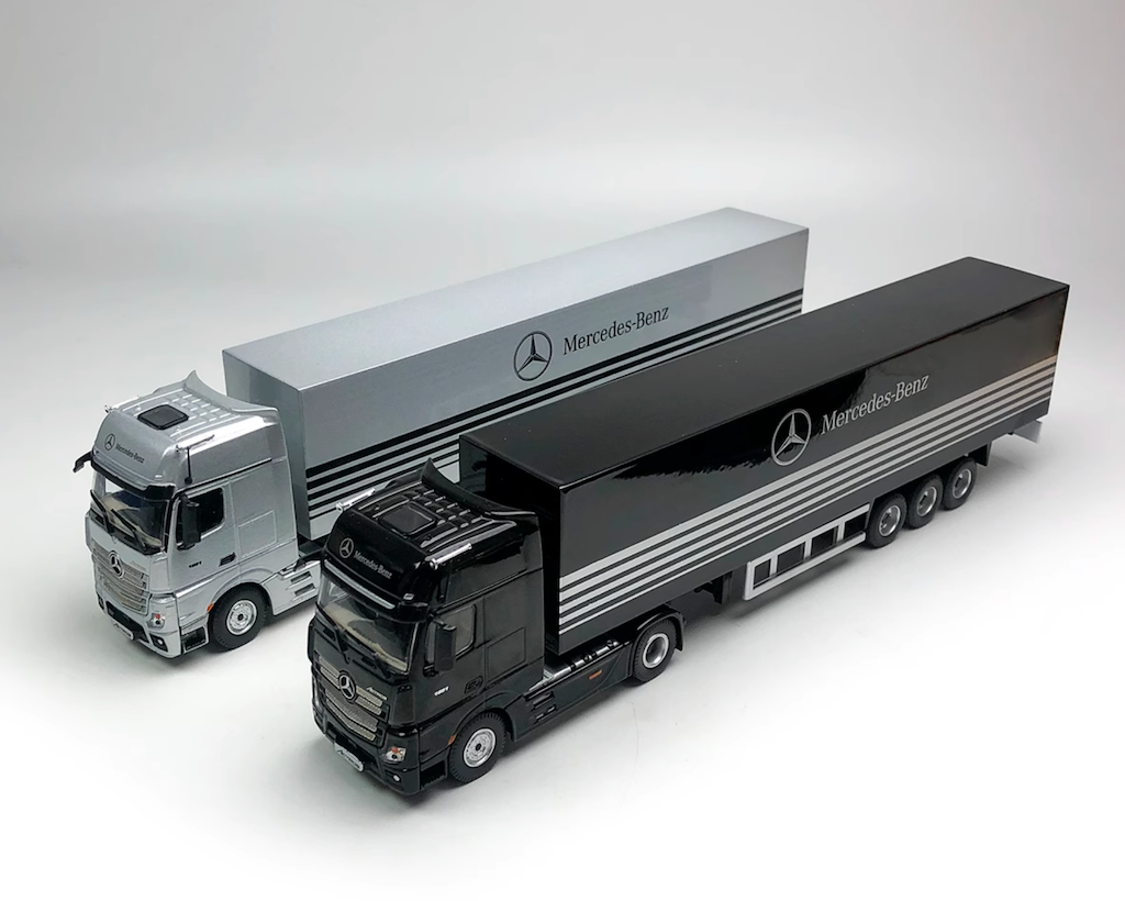 TM Perka 1:64 Benz Actros Tractor Container Truck Model Diecast Metal ...