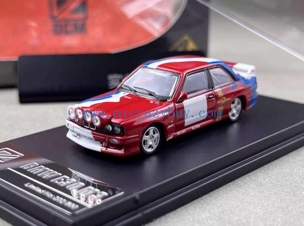 DCM 1:64 Red Rally M3 E30 Coupe Widebody Sports Model Diecast Metal C ...