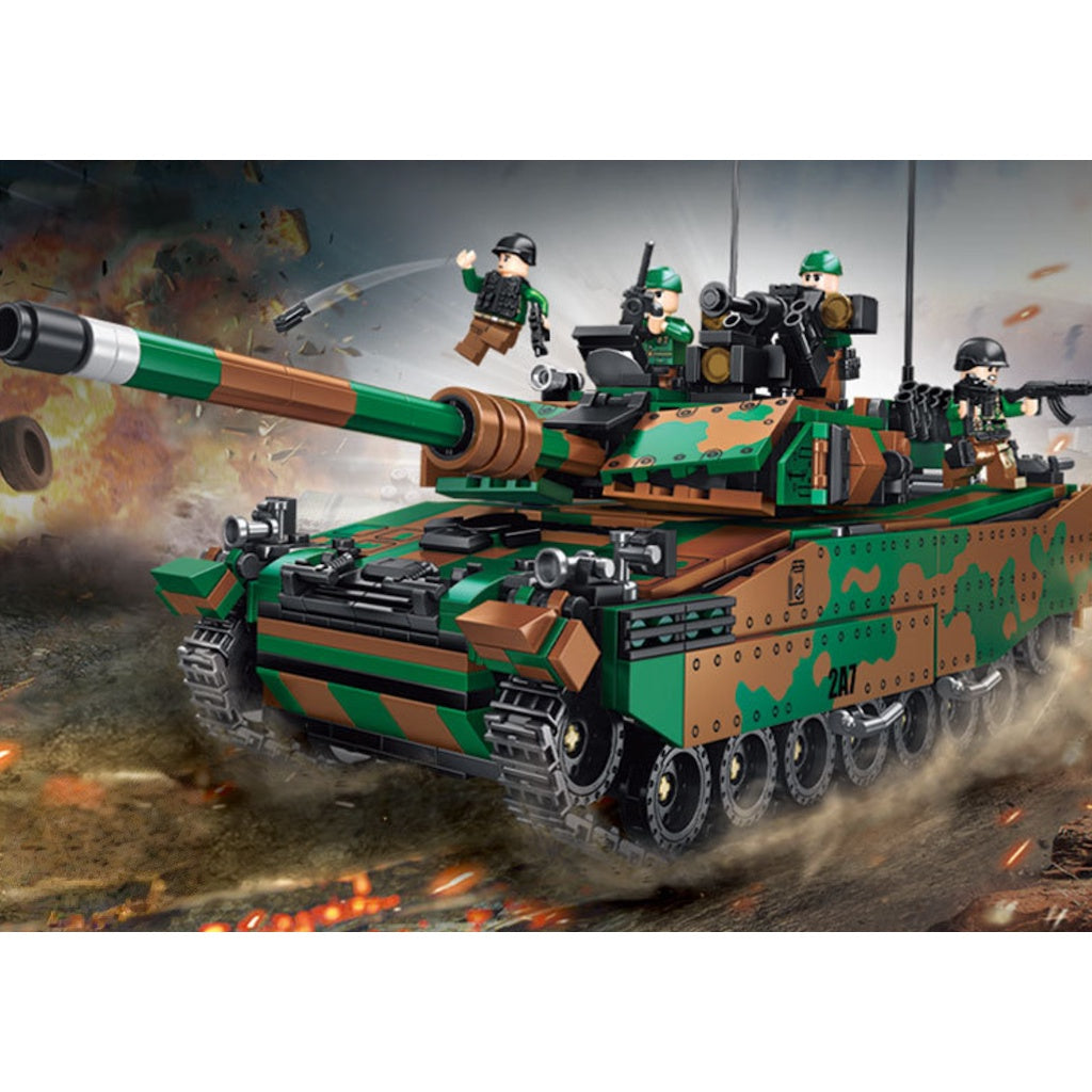 1406PCS Military WW2 Leopard 2 Main Battle Tank Figure Model Toy Buil ...