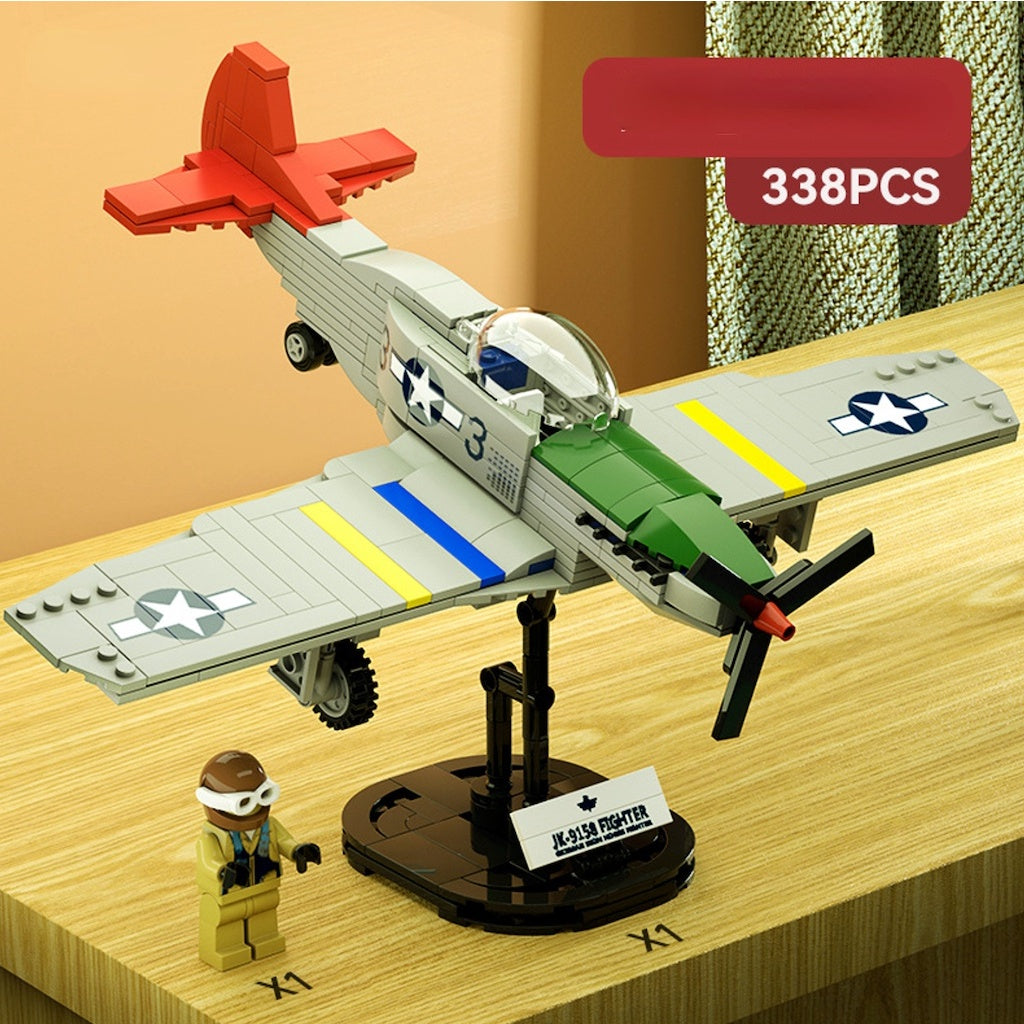 338PCS Military WW2 P-51 Mustang Air Fighter Aircraft Figure Model To ...