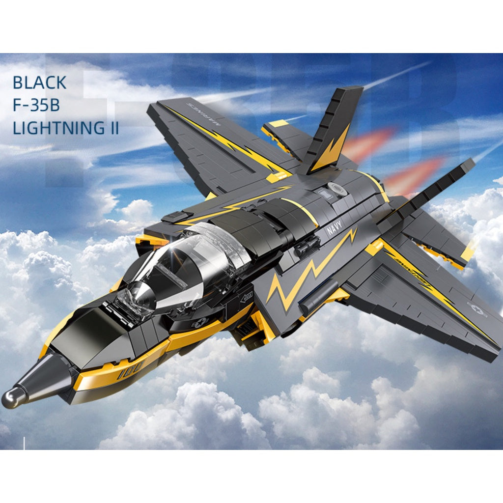 1268PCS MOC Military F-35B Lightning II Air Fighter Model Toy Buildin ...
