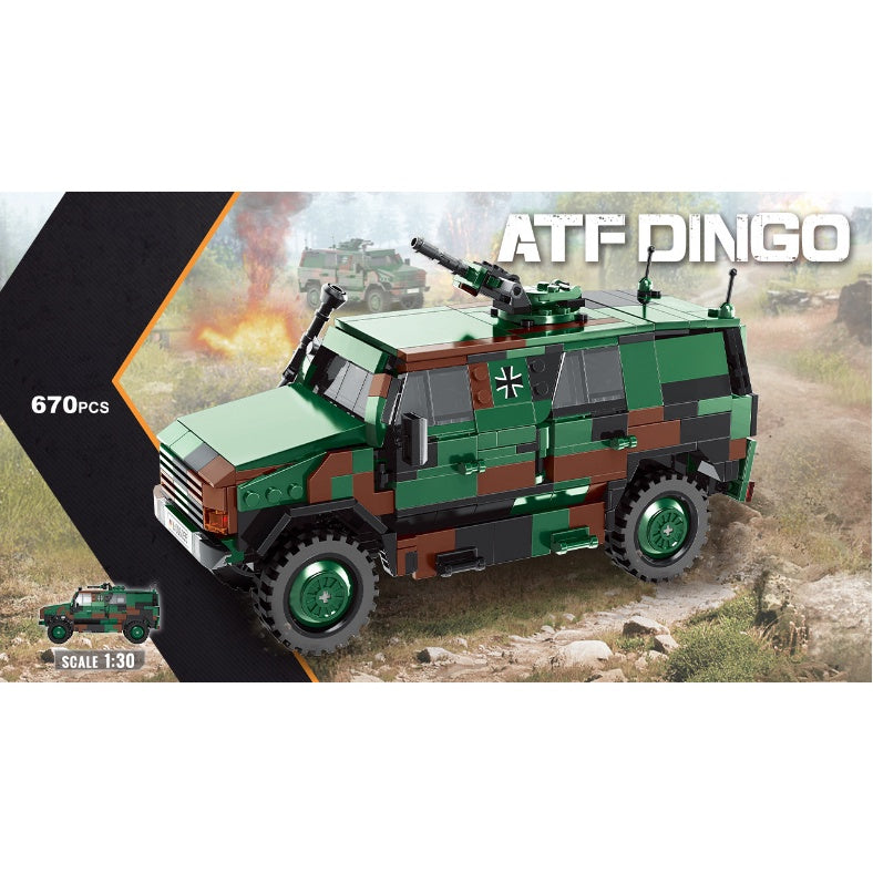 670PCS Military ATF Dingo Light Transport Vehicle Car Model Toy Build ...