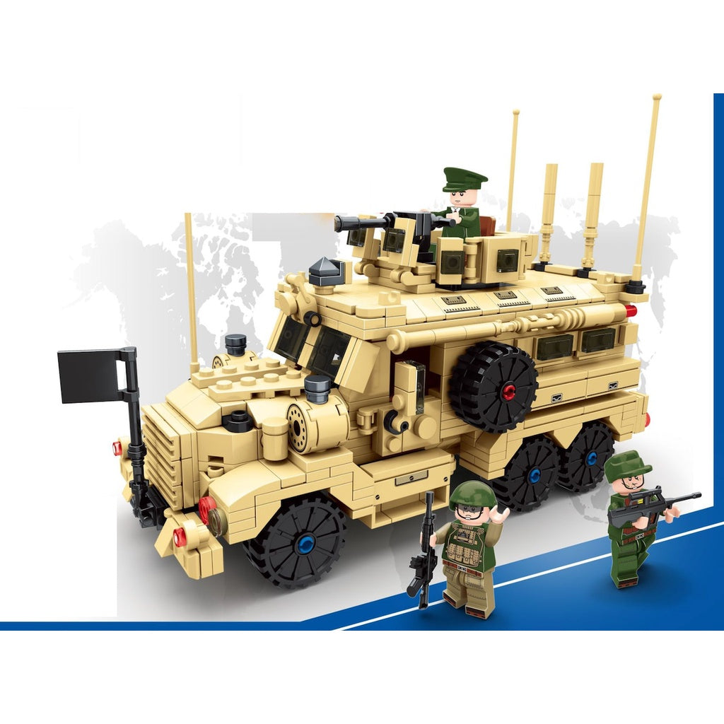 802PCS Military WW2 MRAP Mine Resistant Ambush Protected Vehicles Figu ...